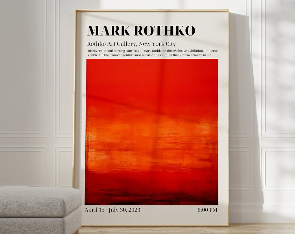 Mark Rothko Poster - A Exhibition Print As Housewarming Gift Or ...