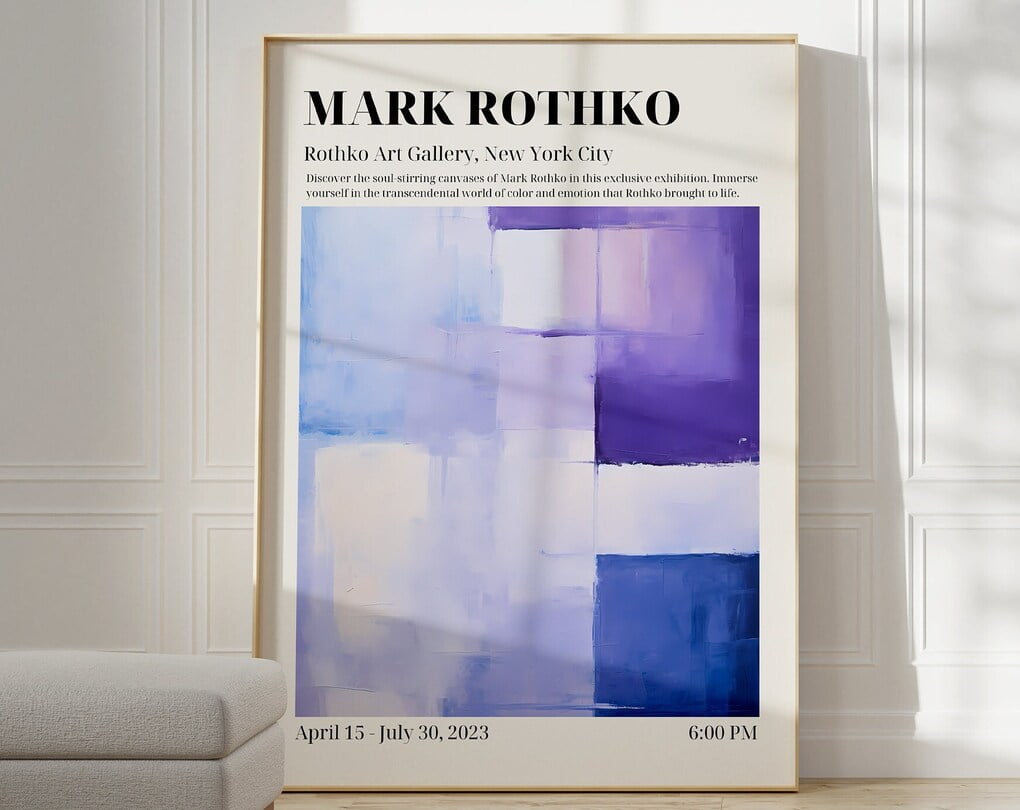 Mark Rothko Poster - A Exhibition Print As Housewarming Gift Or ...