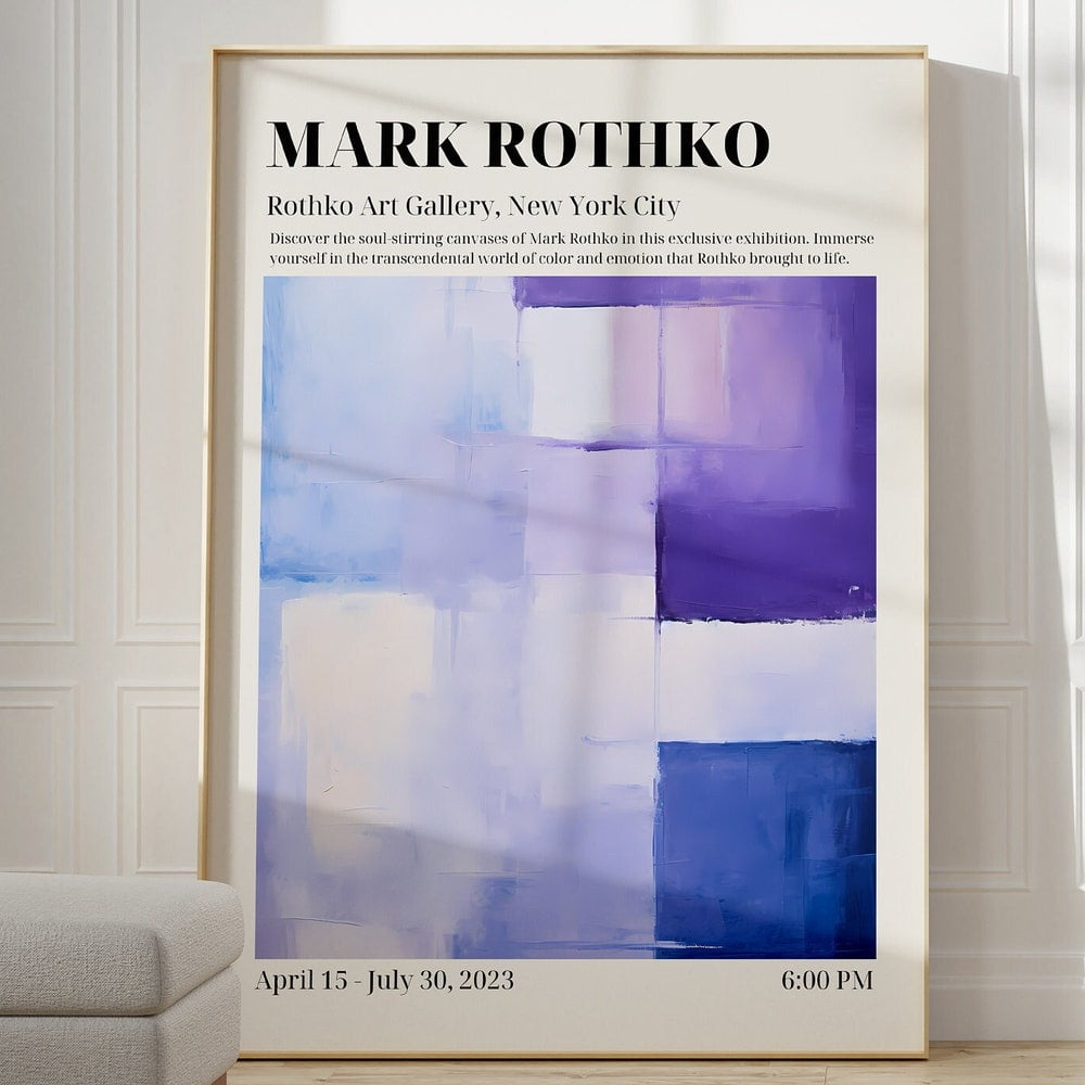 Mark Rothko Poster, A Exhibition Print As Housewarming Gift Or ...