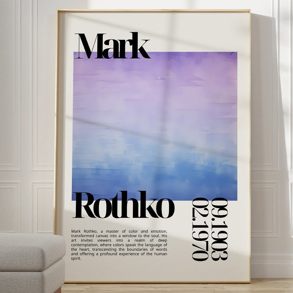 Mark Rothko Poster, A Exhibition Print As Housewarming Gift Or ...