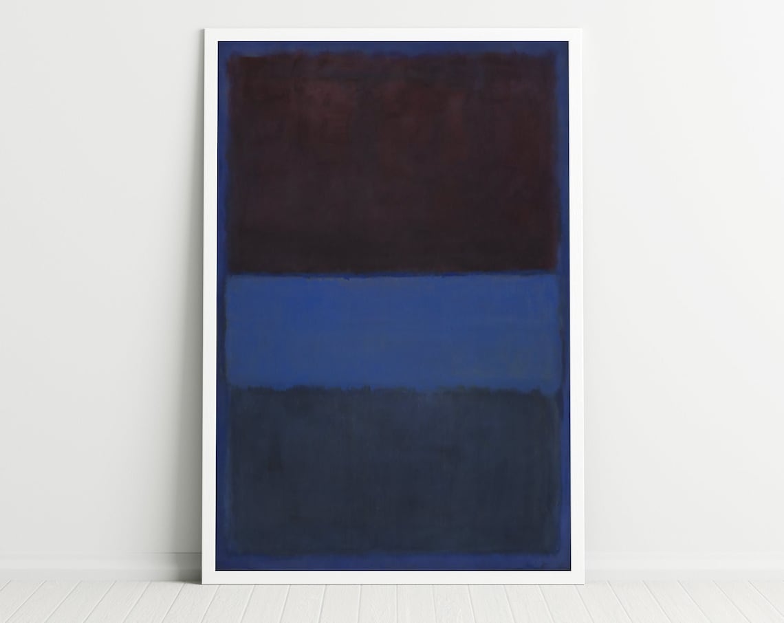 Mark Rothko Print, Blue Abstract Poster Minimalist, Rothko Wall Art ...