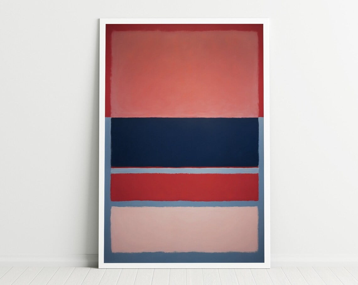 Mark Rothko Print, Pastel Pink Abstract Home Wall Art, Minimalist ...