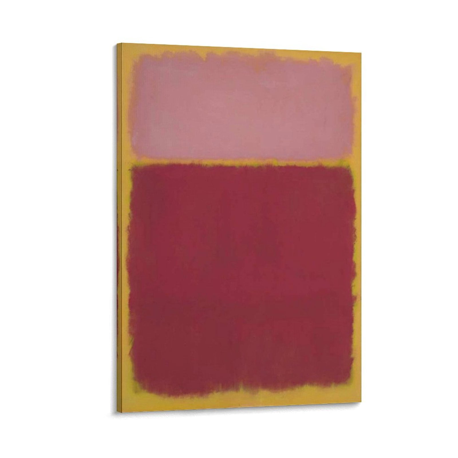 Mark Rothko Print Pink Red on Yellow 1961 Artworks Canvas Poster Room ...