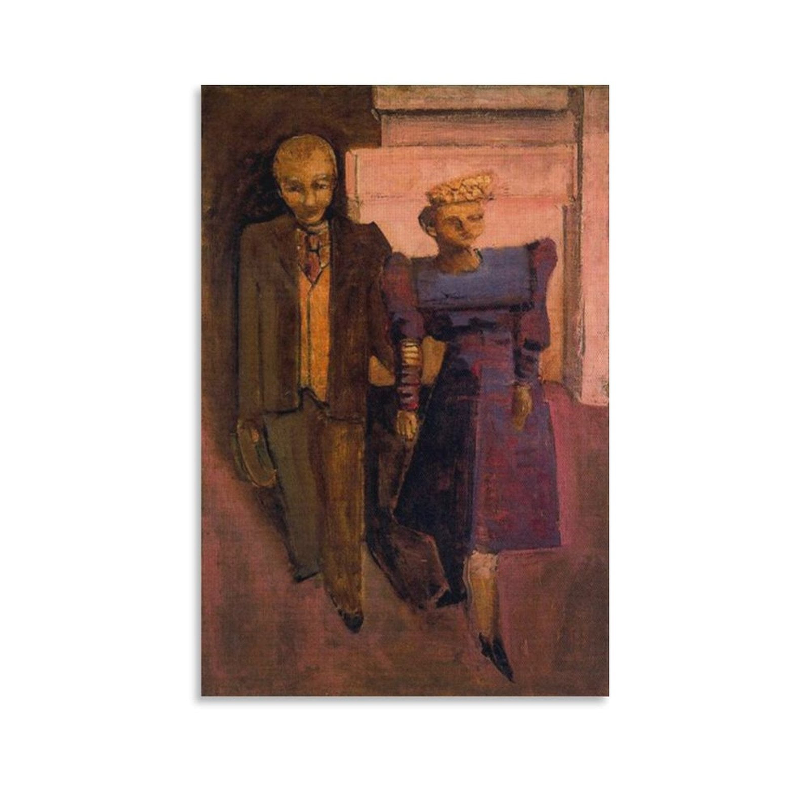 Mark Rothko Print Standing Man And Woman 1938 Canvas Art Poster and ...