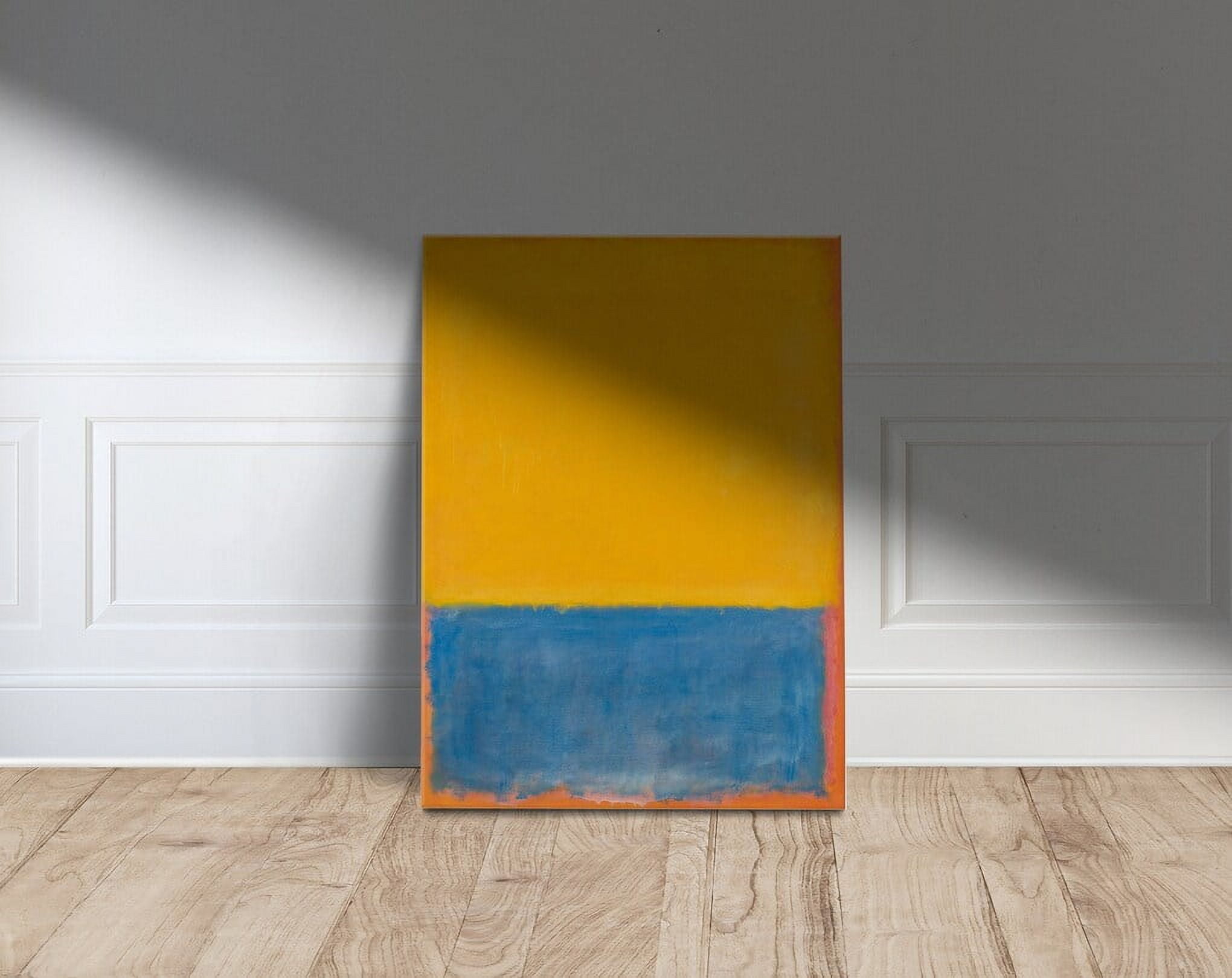Mark Rothko Yellow And Blue On Orange Wall Art, Abstract Art Poster ...