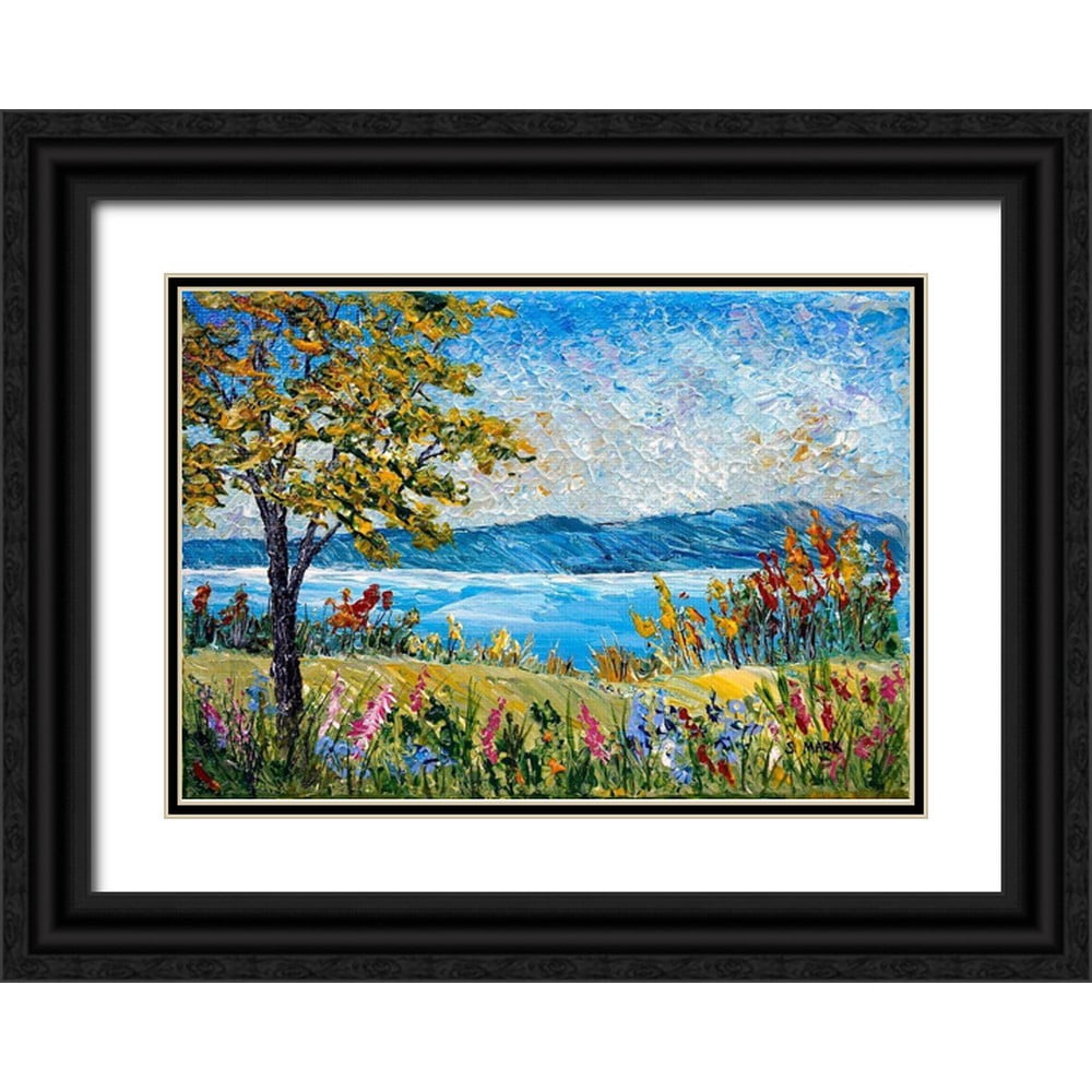 Mark, Sharon 14x11 Black Ornate Wood Framed with Double Matting Museum ...