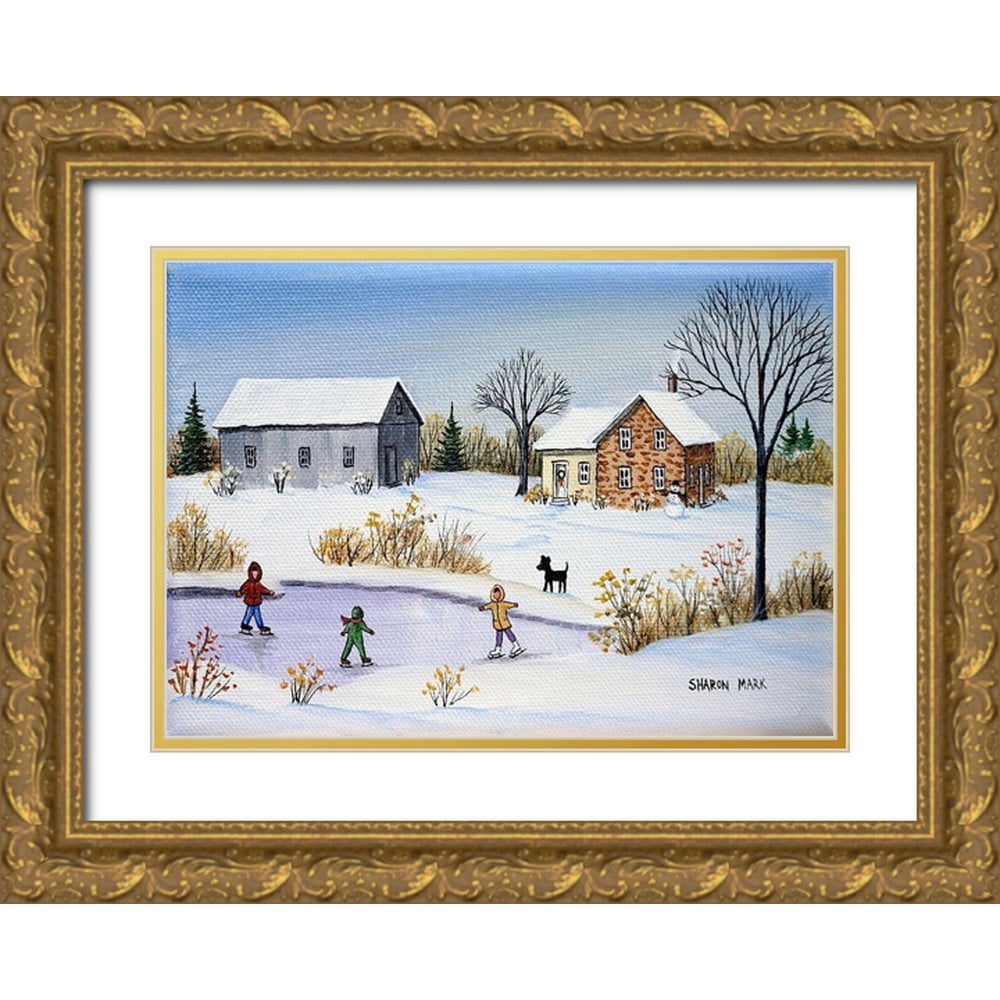 Mark, Sharon 18x14 Gold Ornate Wood Framed with Double Matting Museum ...