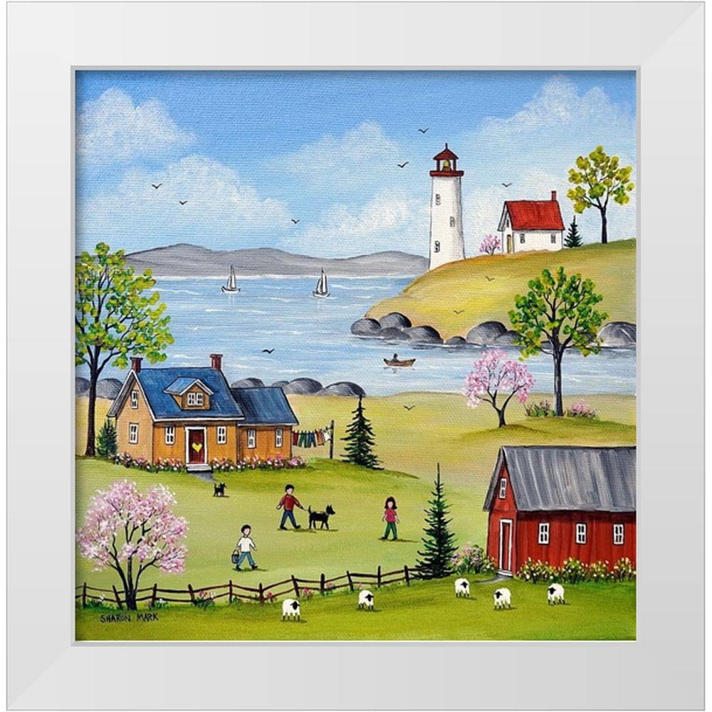 Mark, Sharon 26x26 White Modern Wood Framed Museum Art Print Titled ...