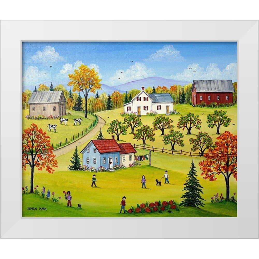 Mark, Sharon 31x26 White Modern Wood Framed Museum Art Print Titled ...