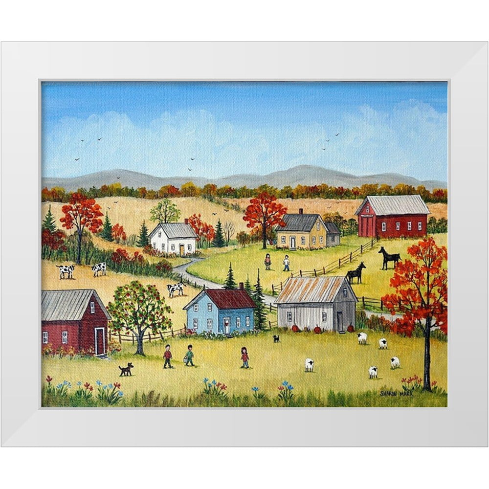 Mark, Sharon 31x26 White Modern Wood Framed Museum Art Print Titled ...
