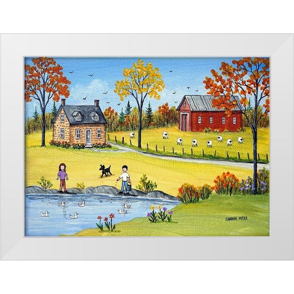Mark, Sharon 32x24 White Modern Wood Framed Museum Art Print Titled ...