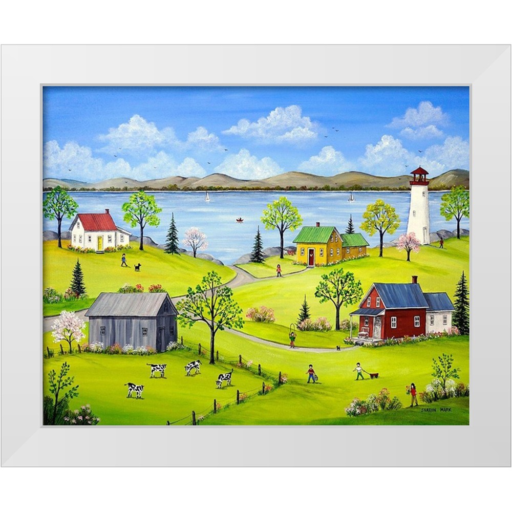 Mark, Sharon 32x26 White Modern Wood Framed Museum Art Print Titled ...