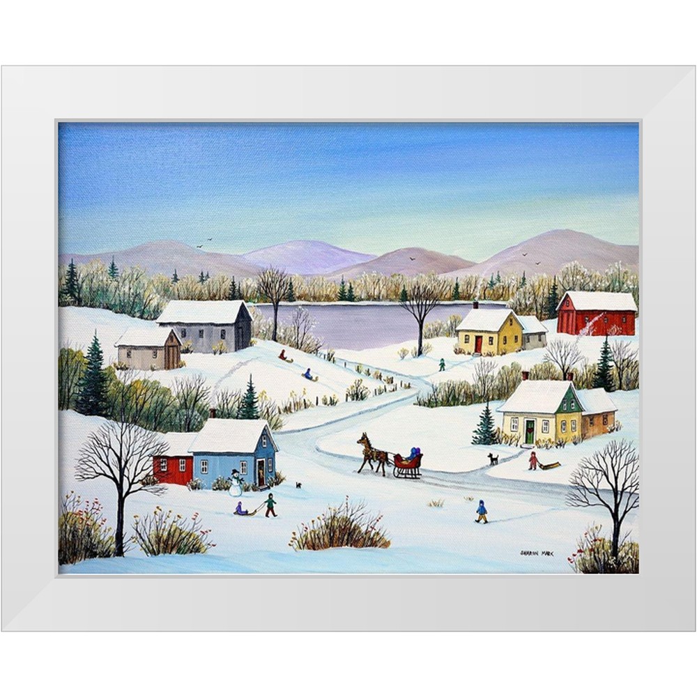 Mark, Sharon 32x26 White Modern Wood Framed Museum Art Print Titled ...