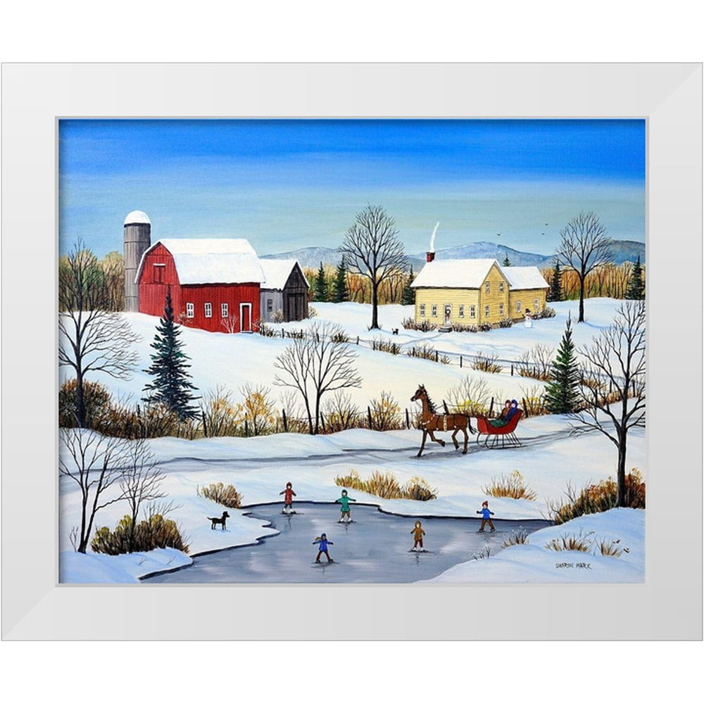 Mark, Sharon 32x26 White Modern Wood Framed Museum Art Print Titled ...