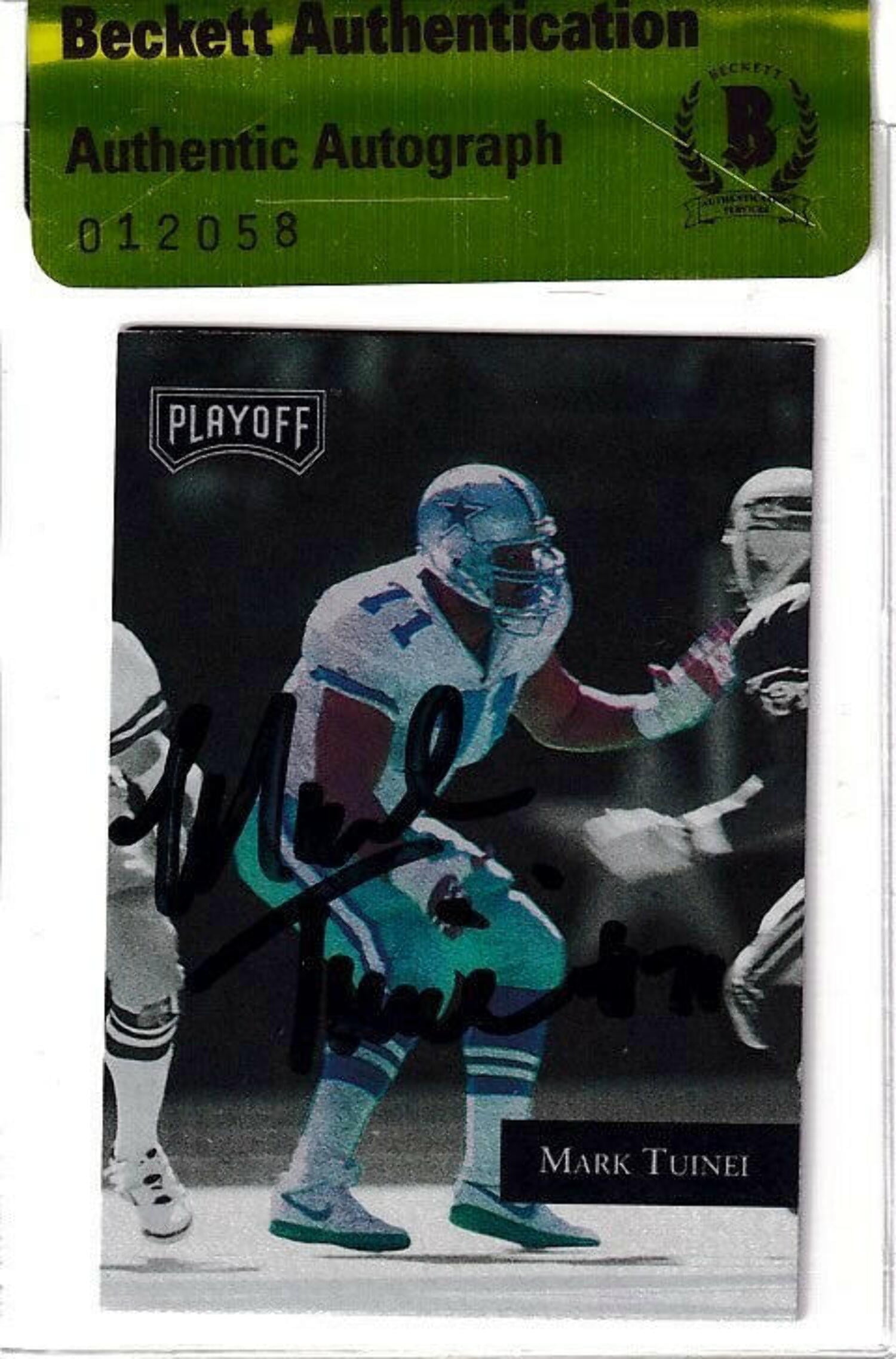 Mark Tuinei autographed Dallas Cowboys 1992 Playoff card BAS - Walmart.com