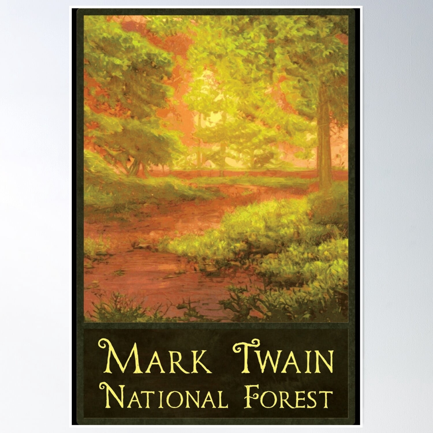 Mark Twain National Forest Poster Wall Art, Modern Wall Decor, 12x18 ...