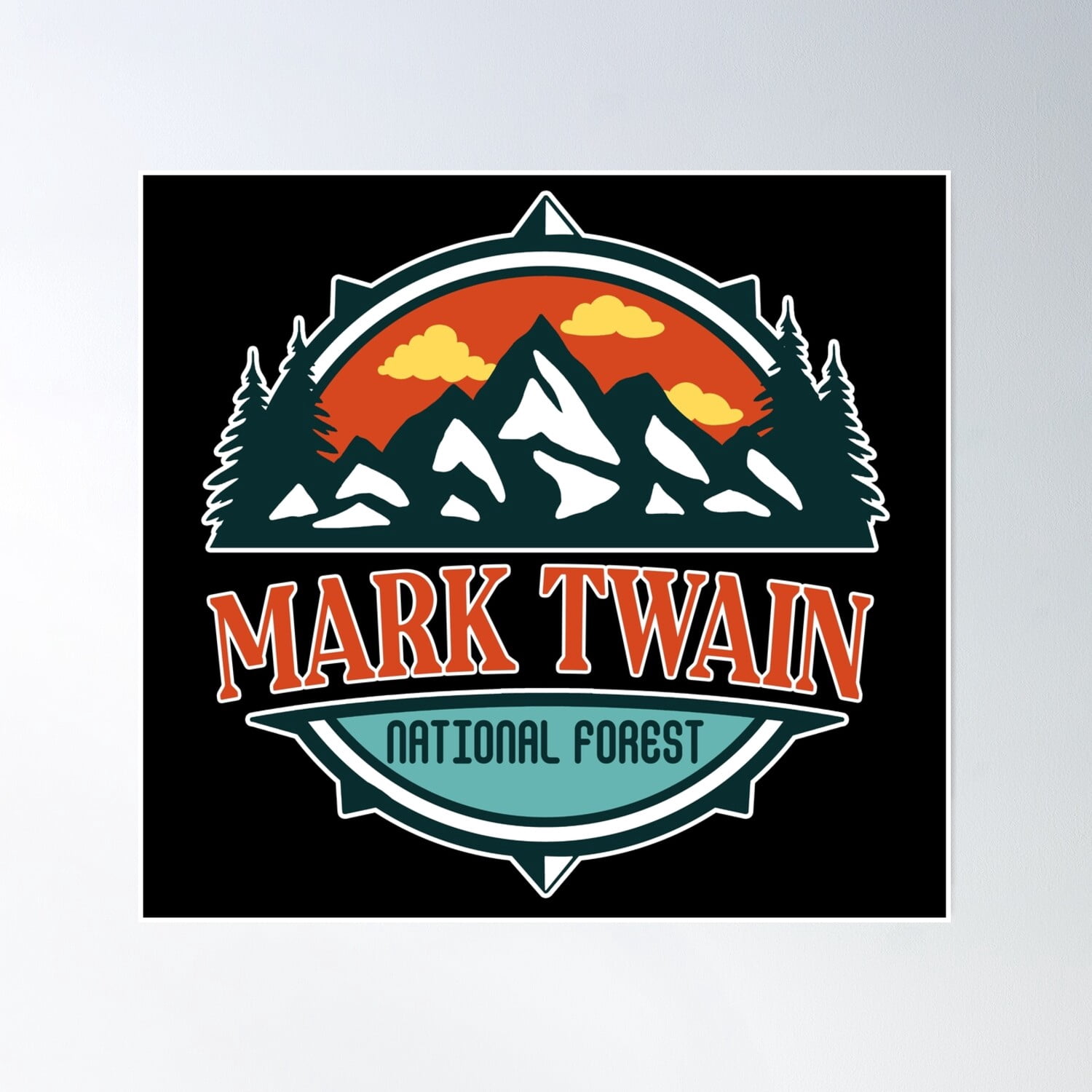 Mark Twain National Forest Poster Wall Art, Modern Wall Decor, 16x16 ...
