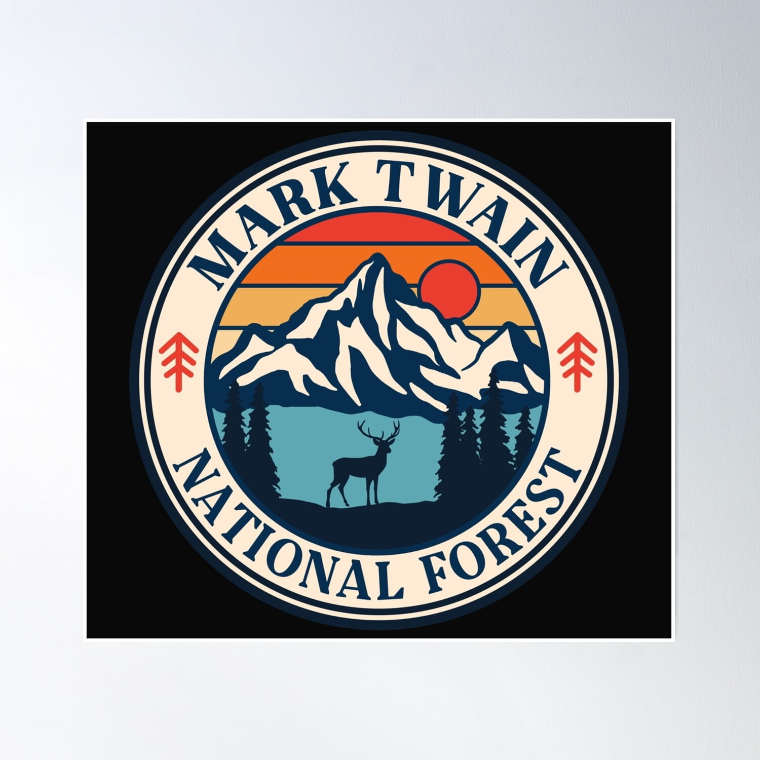 Mark Twain National Forest Poster Wall Art, Modern Wall Decor, 30x30 ...