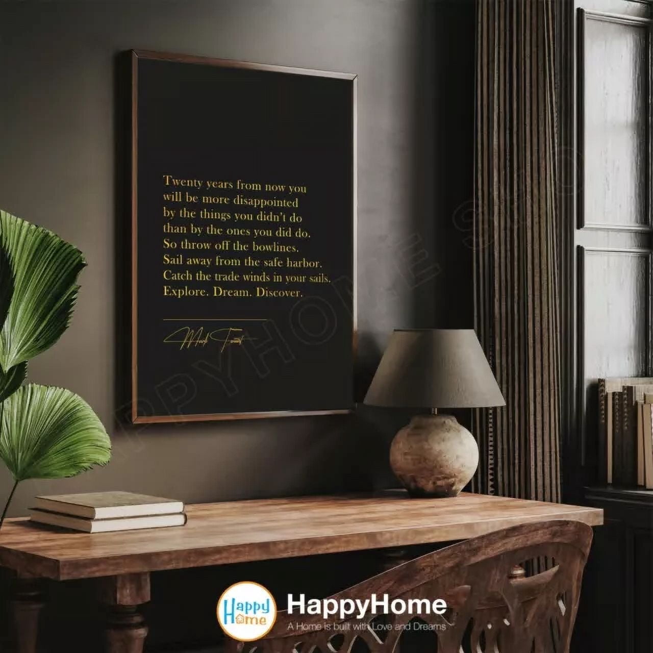 Mark Twain Quote Twenty Years From Now Motivational Inspirational Wall ...