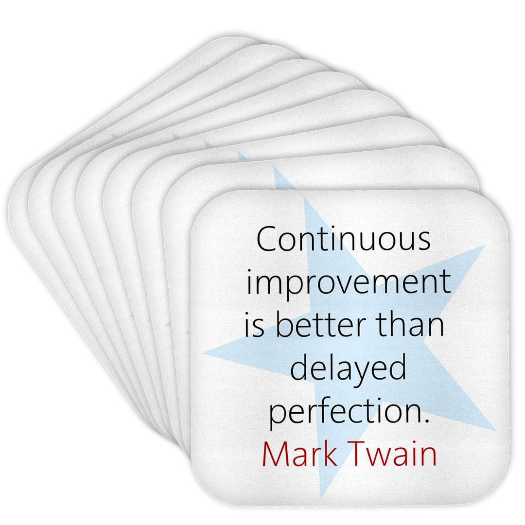 3drose, Mark Twain Quotes - Continuous Improvement Is, Set of 8 ...