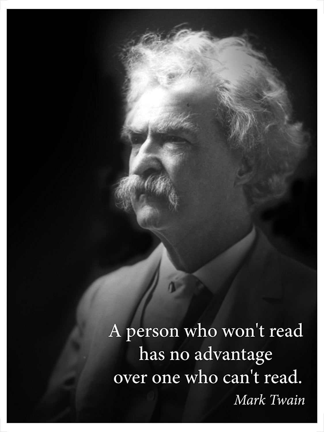 Mark Twain portrait EXTRA LARGE poster with famous quote " A person who ...