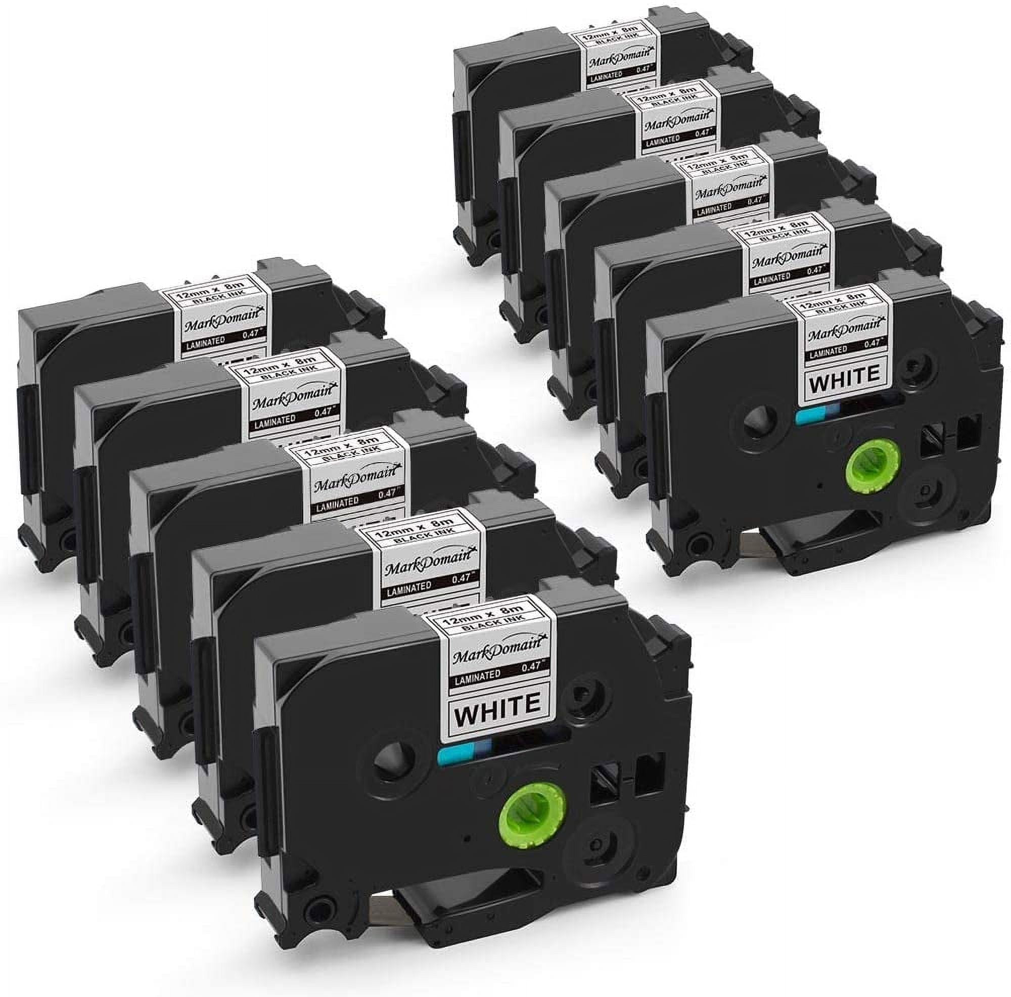 MarkDomain 10-Pack Label Tape Replacement for Brother P Touch TZe TZ ...