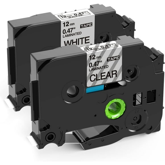 12mm 47 Laminated White Tz Tape