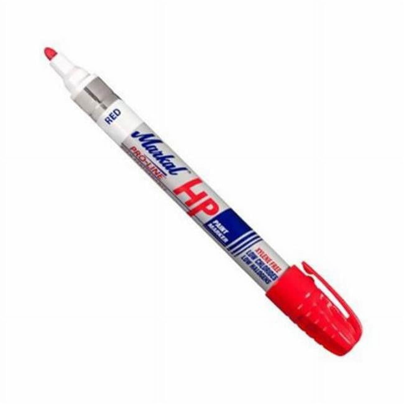 Markal 96962 Paint-Riter+ Oily Surface Paint Marker, Red, 1/8 in Tip ...