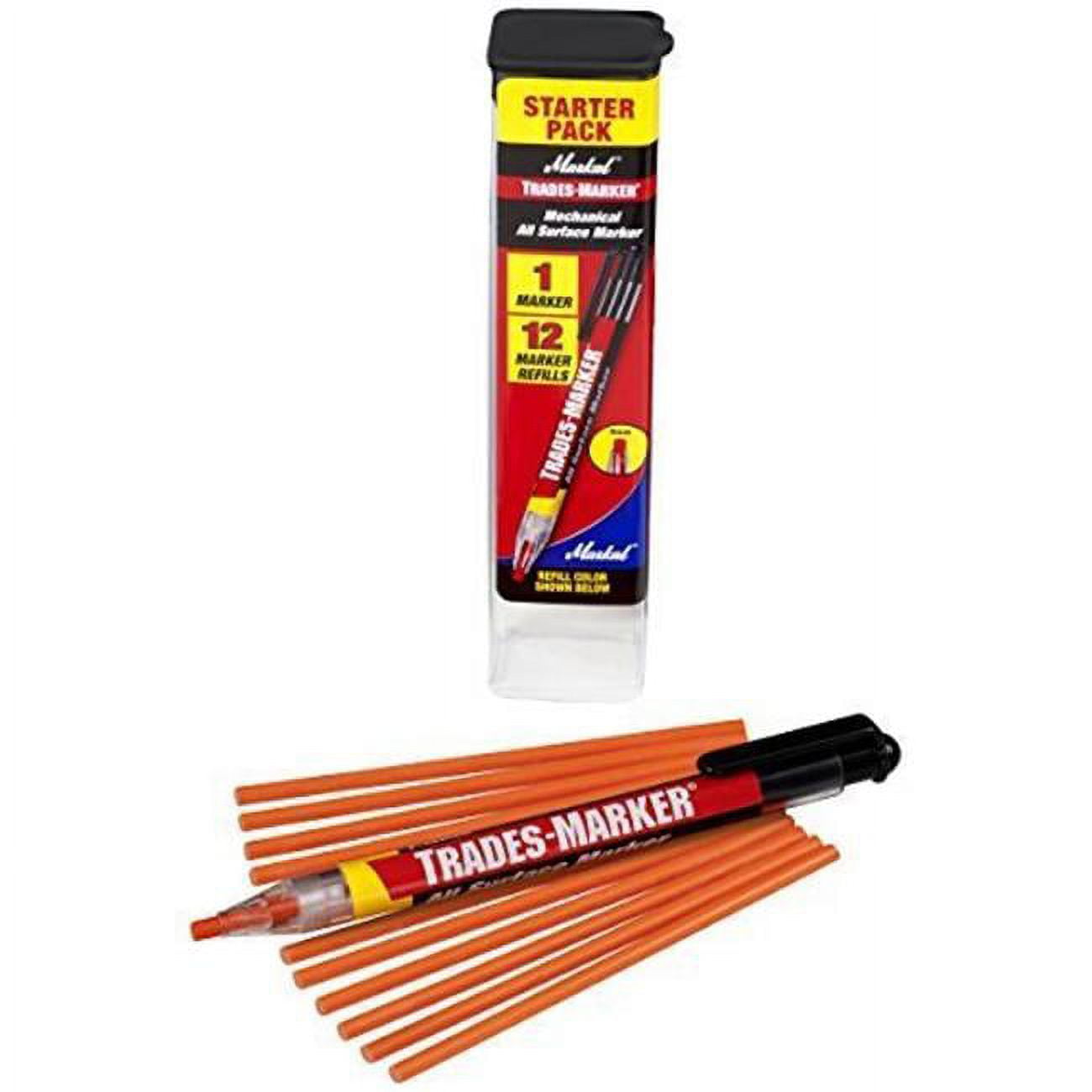 Markal 434-096137 Trades-Marker & Refills Mini Pack, Orange - Pack of 6 ...