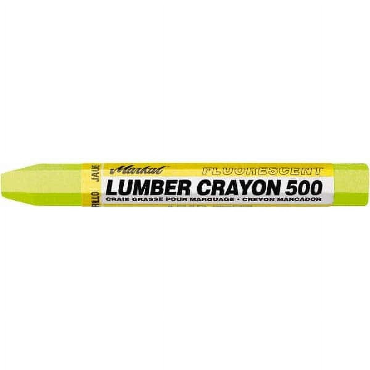 Markal - Clay Based Lumber Crayon - Fluorescent Yellow (16 Pack ...