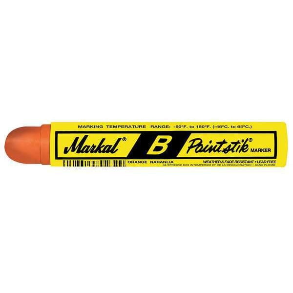Markal Paintstik Original B Marker, 11/16 in x 4-3/4 in, Orange - 1 ...
