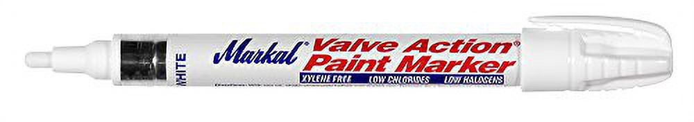 Markal Valve Action Liquid Paint Marker with 1/8" Bullet Tip White ...