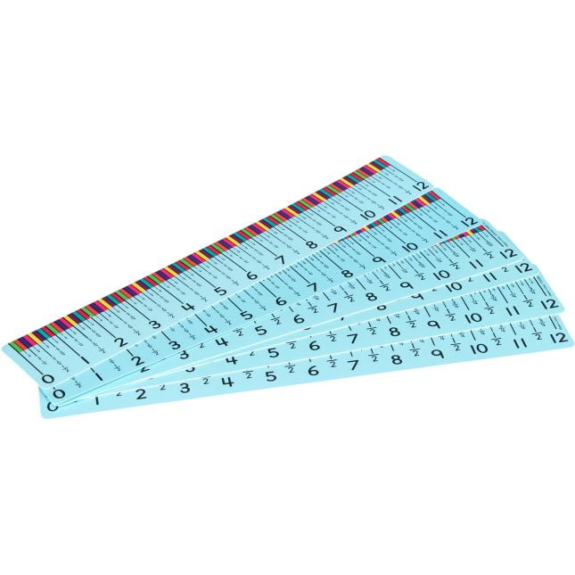 Marked Measurement Rulers - Eighths - 6 rulers - Walmart.com