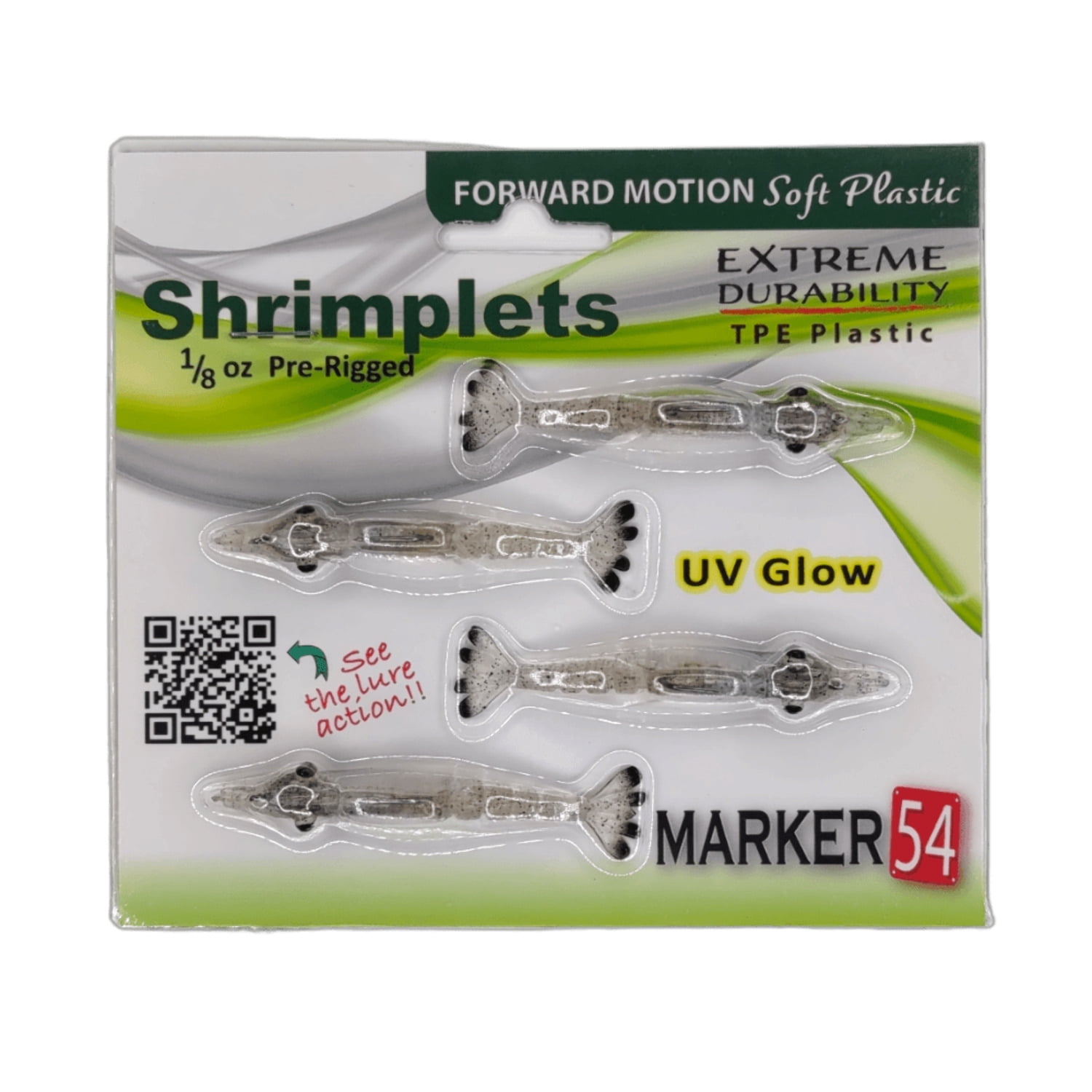 Marker 54 Fishing Shrimplets - Soft Plastic Shrimp Lure for Salt ...