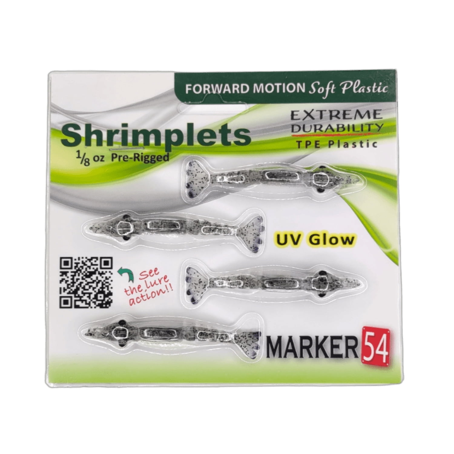 Marker 54 Shrimplets - Soft Plastic Shrimp Lure - 2.5" 4pk - Walmart.com
