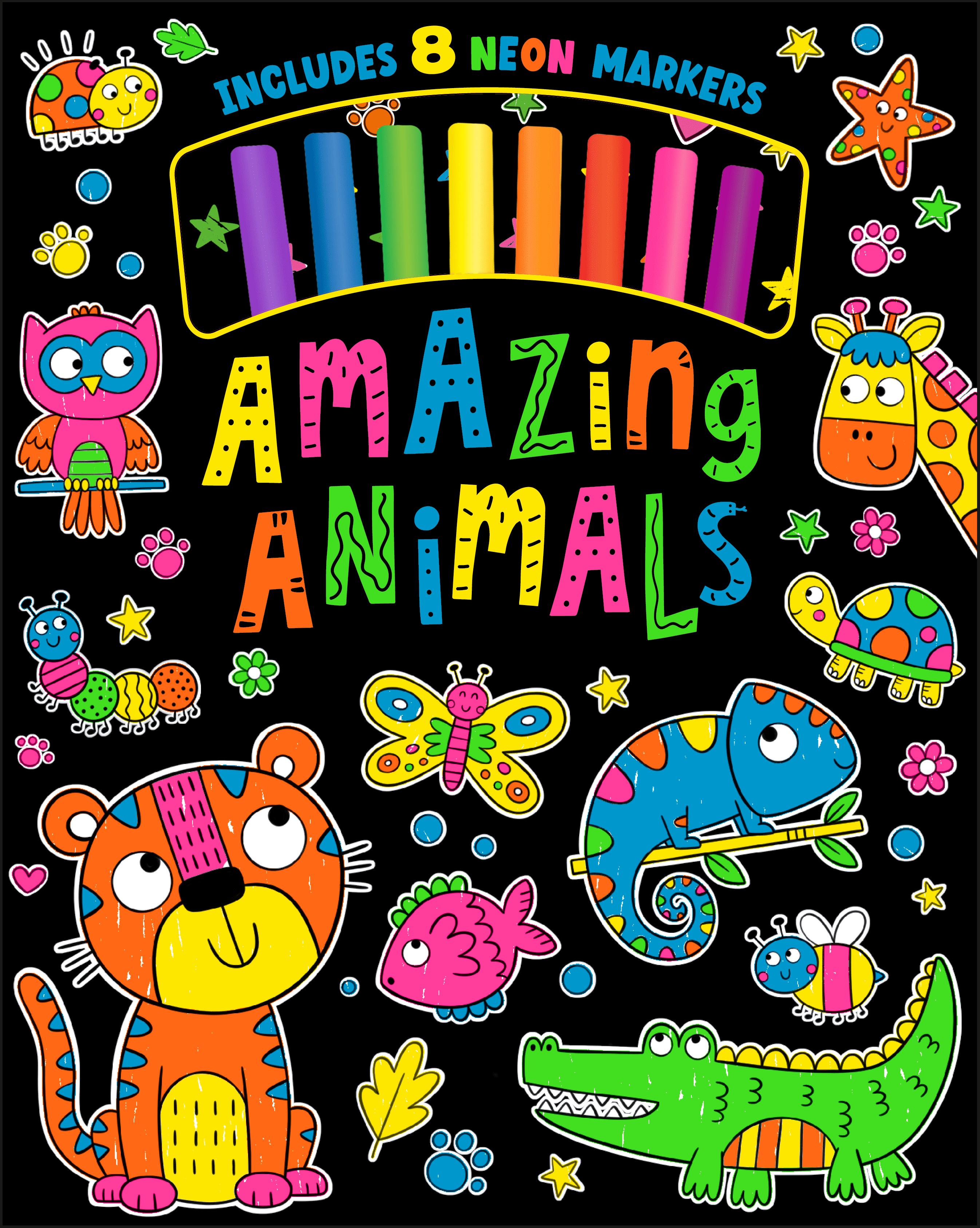 Marker Activity: Neon Coloring Kit, 10 pages (Hardcover) - Walmart.com