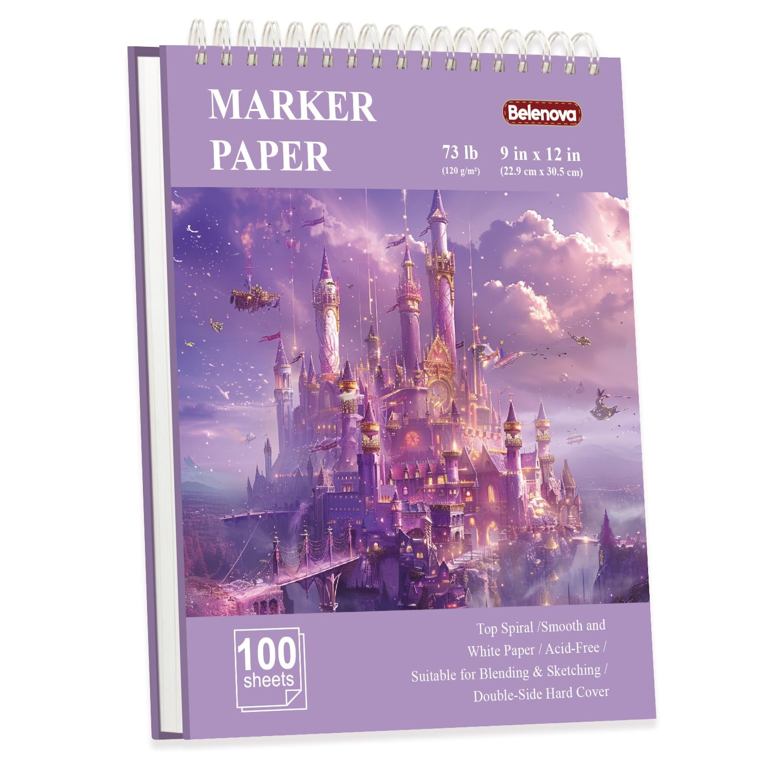 Marker Paper Sketchbook 9x12 Inches, 120 GSM Bleedproof Art Paper for ...
