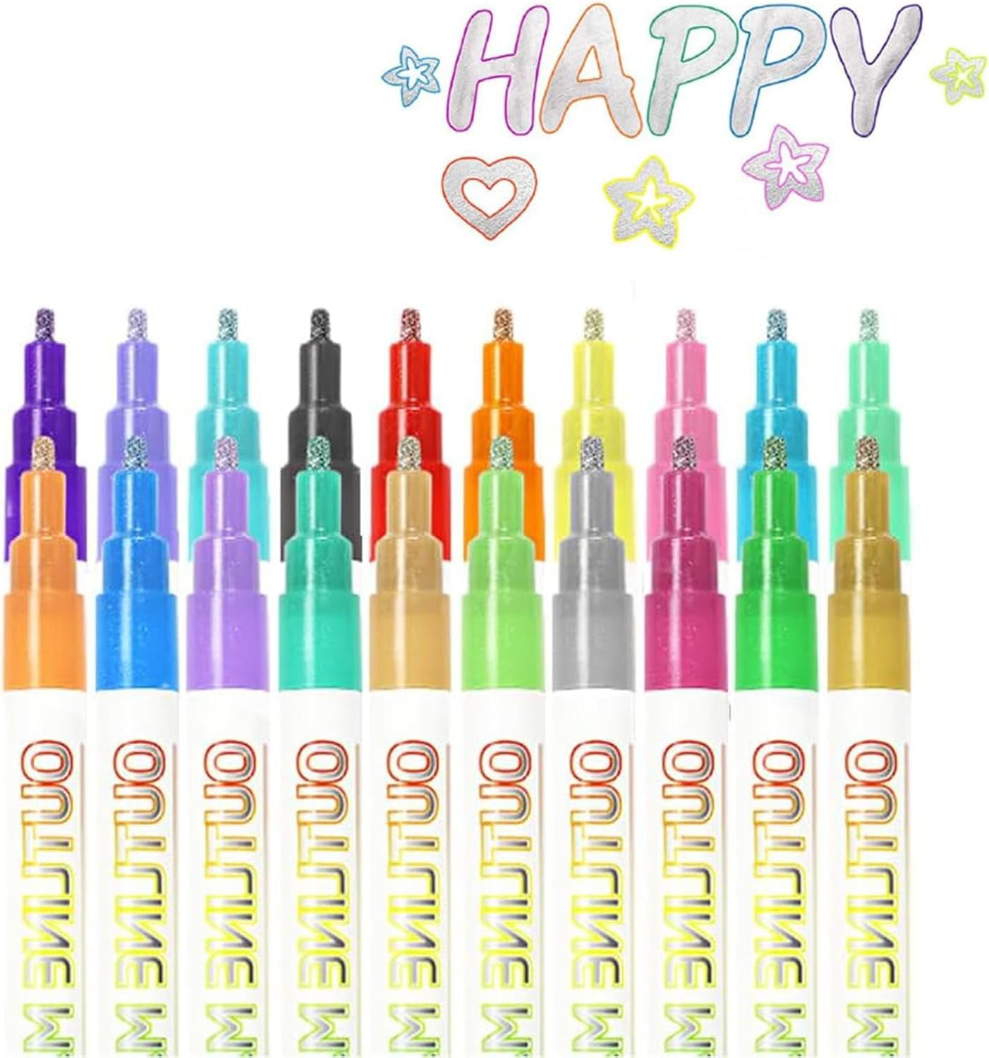 Marker Pen for Highlight, Highlight Pens, 2024 New Dual-Line ...