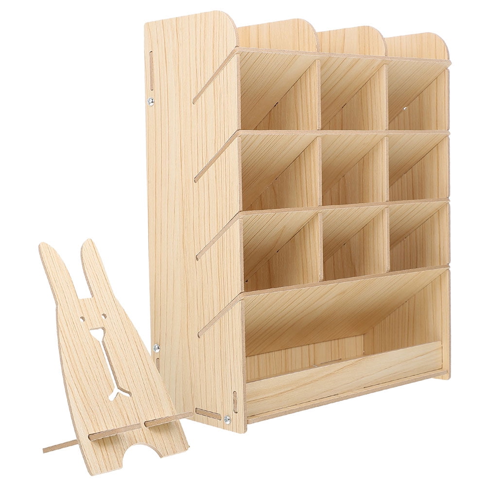 Marker Storage Box Shelving Pencil Case Work Desk Office Beige ...