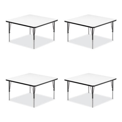 Markerboard Activity Tables, Square, 48" x 48" x 19" to 29", White Top ...