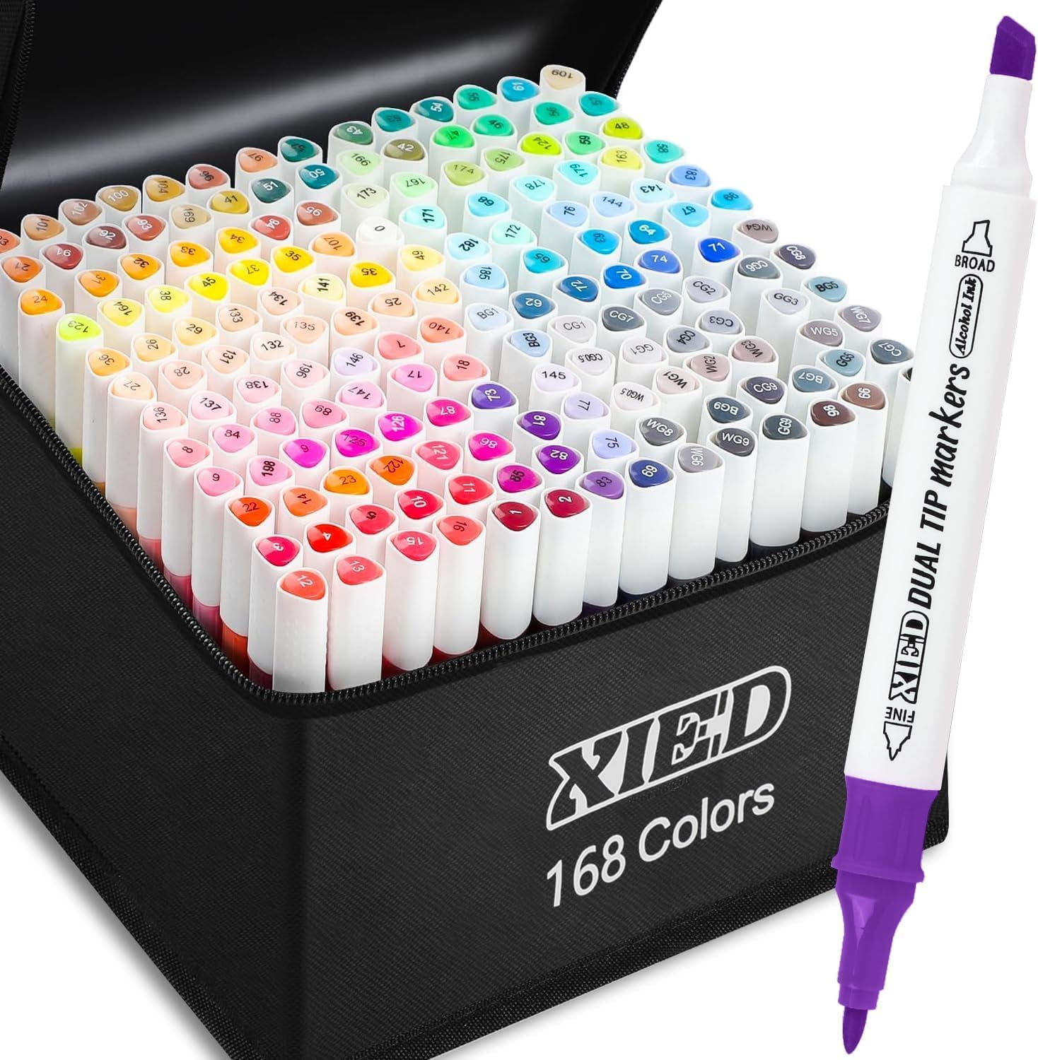 Markers, 168 Colors Markers Set for Coloring, Drawing, Sketching ...