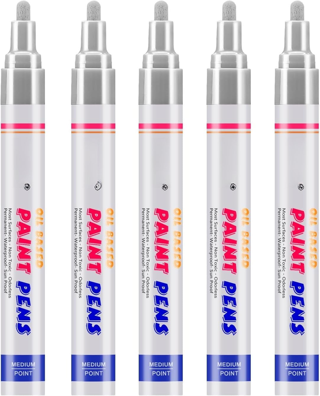 Markers, 5 Oil-Based Quick Dry Permanent Pen Set for Rocks Painting ...