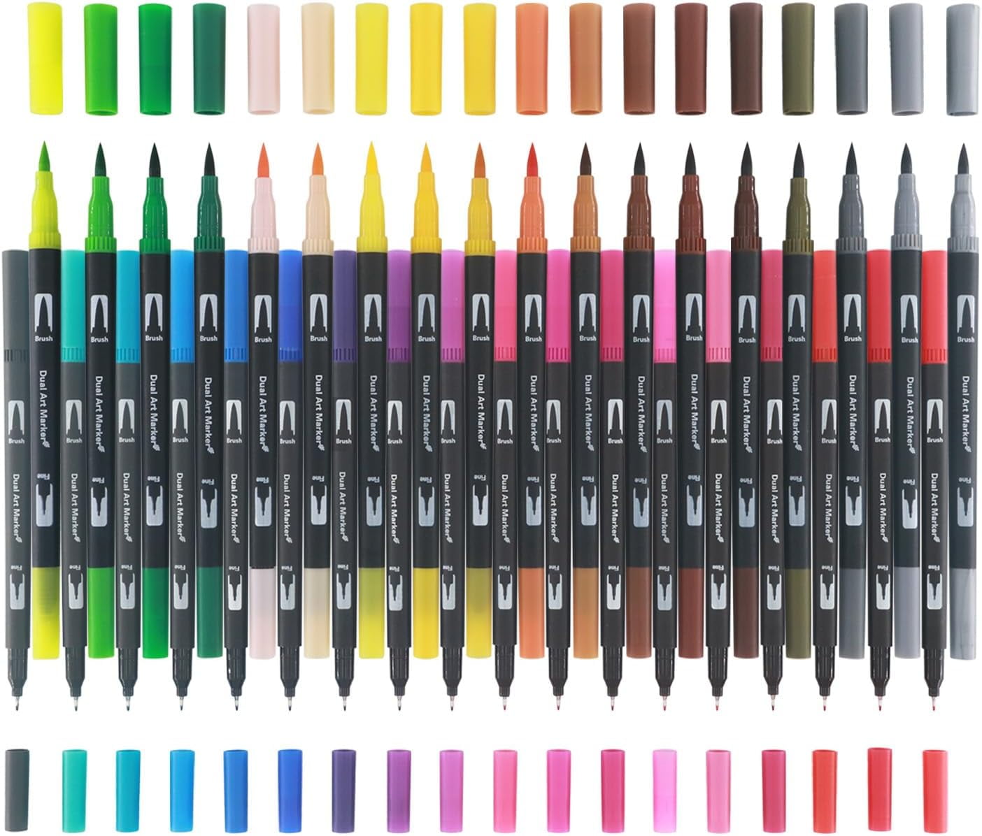 Markers for Adult Coloring Books No Bleeding, Set of 36 Colors, Pens ...