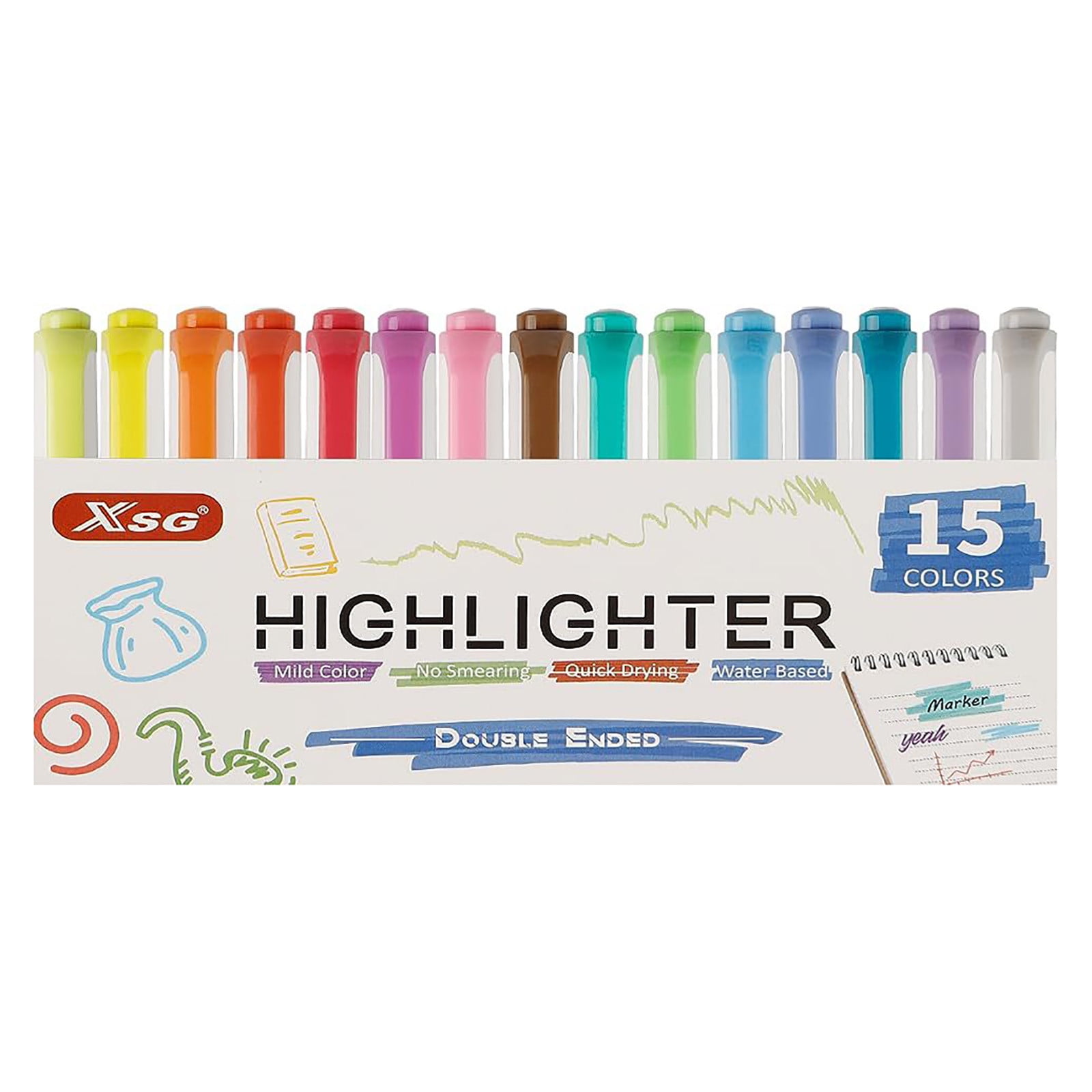 Markers for Adult Coloring Books No Bleeding, Set of 15 Colors ...