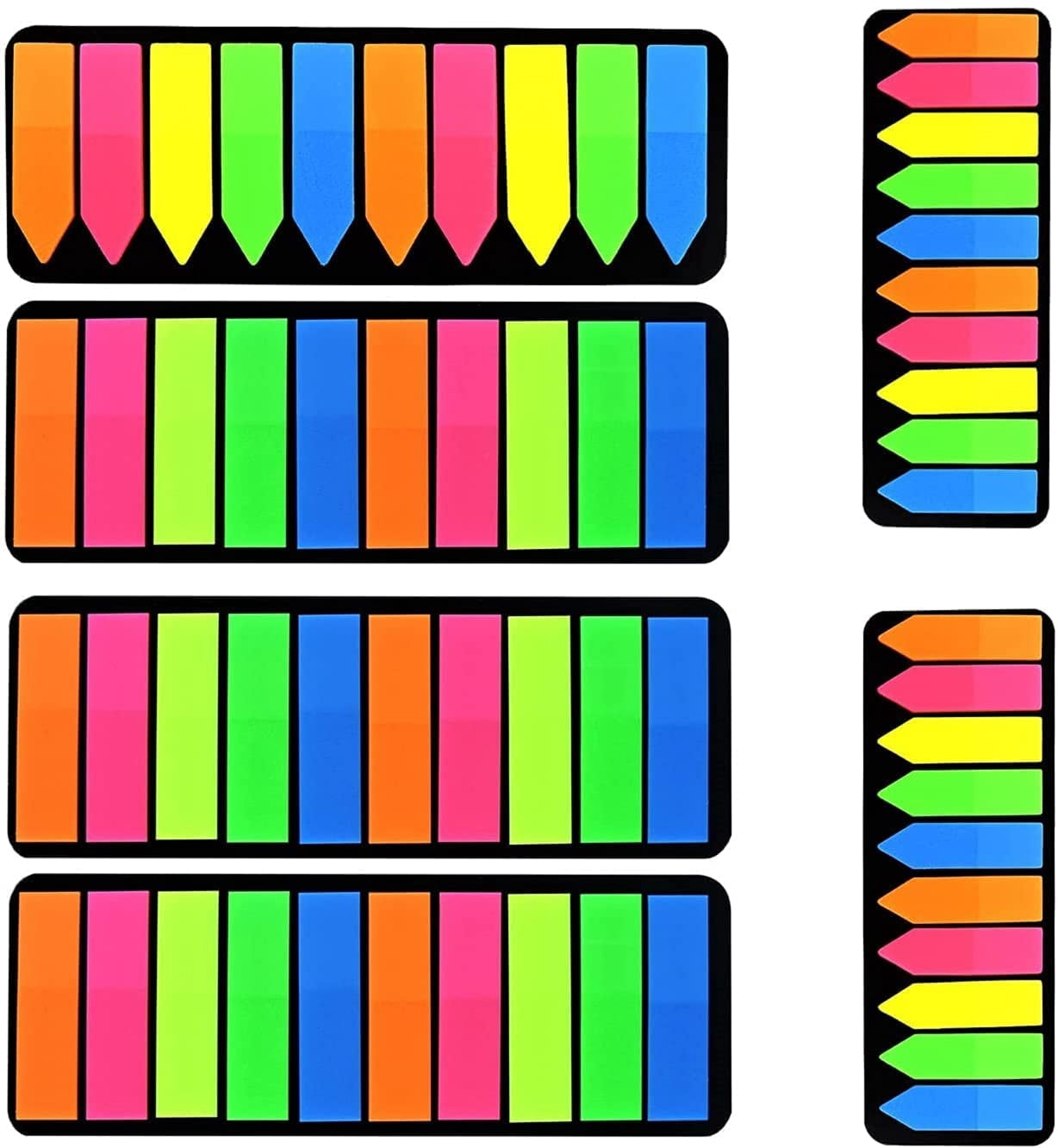 Markers Sticky Index Tabs,1200 Pieces Fluorescent Arrow Flag Tabs, Neon ...