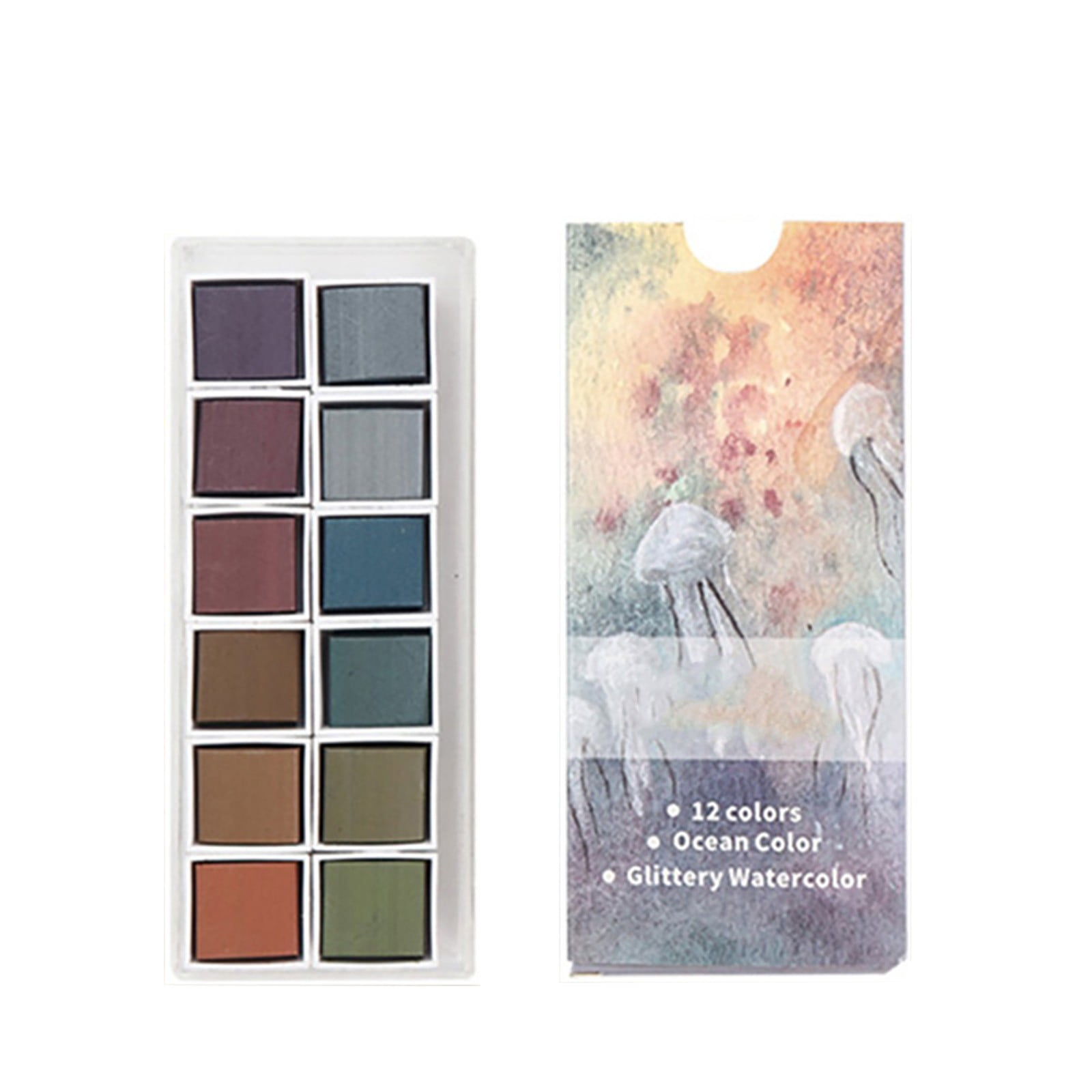 Markers for s_ch_ool! 12 Color Glitter Watercolor Paints Set ...