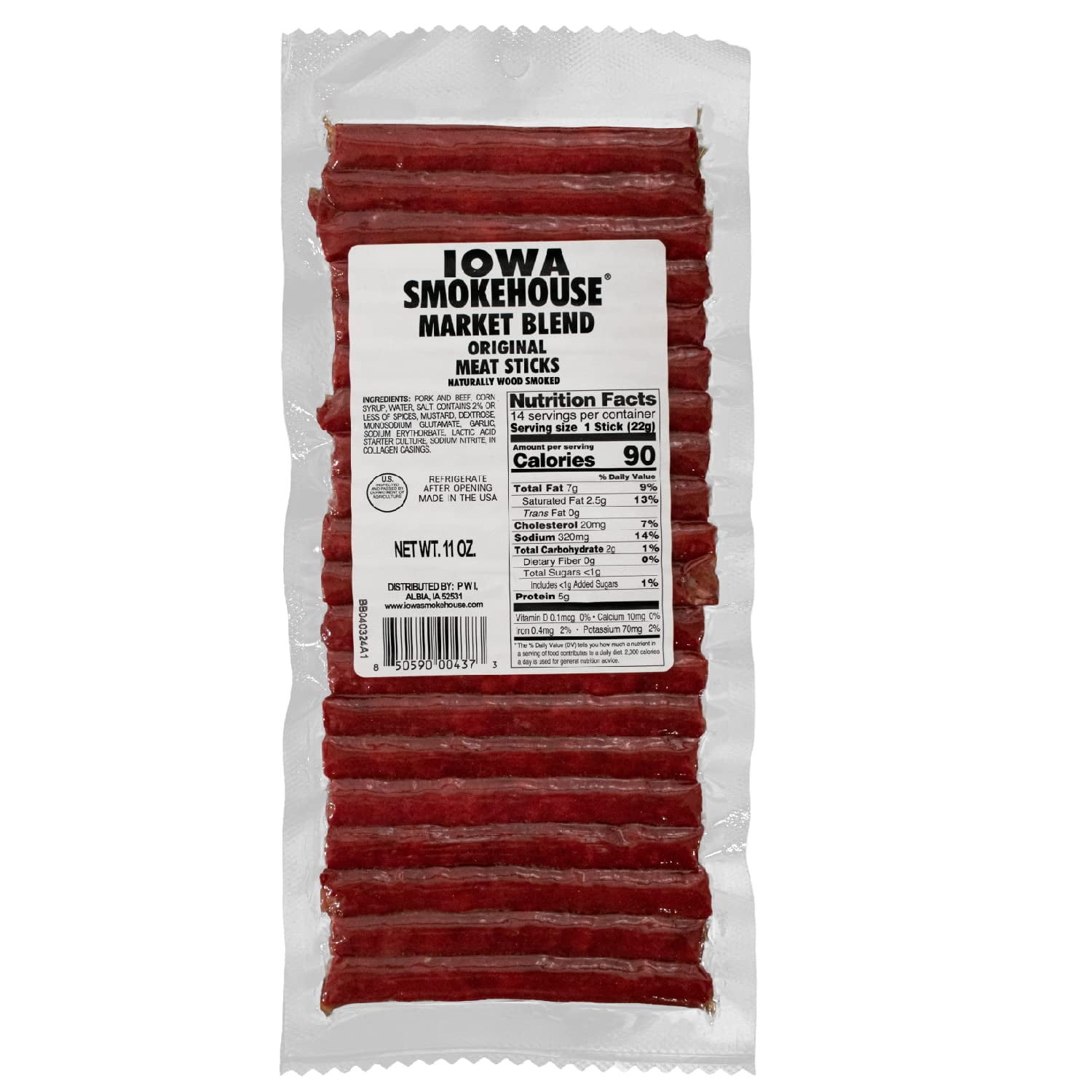 Market Blend Meat Sticks, Original - Snack Size Ready to Eat, Made in ...