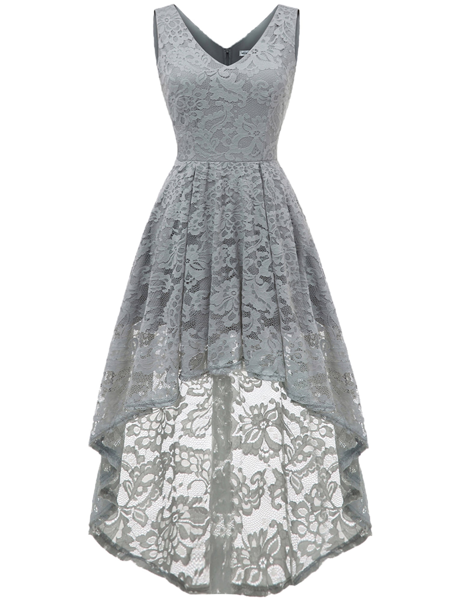 Market In The Box Women Lace Dress Hi-Lo Maxi Formal Cocktail Wedding ...