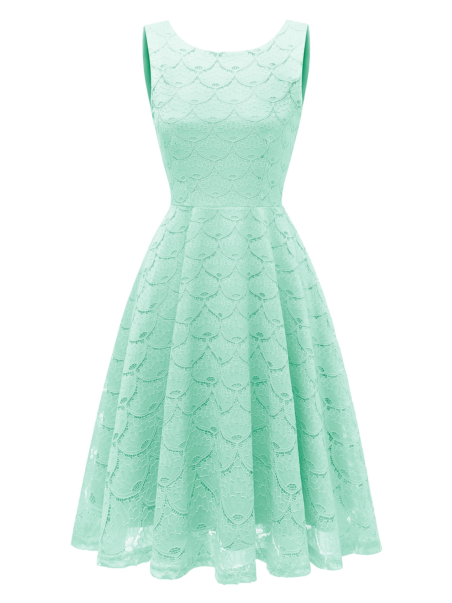 Market In The Box Women Party Lace Dress Scoop Neck Bridesmaid Cocktail ...