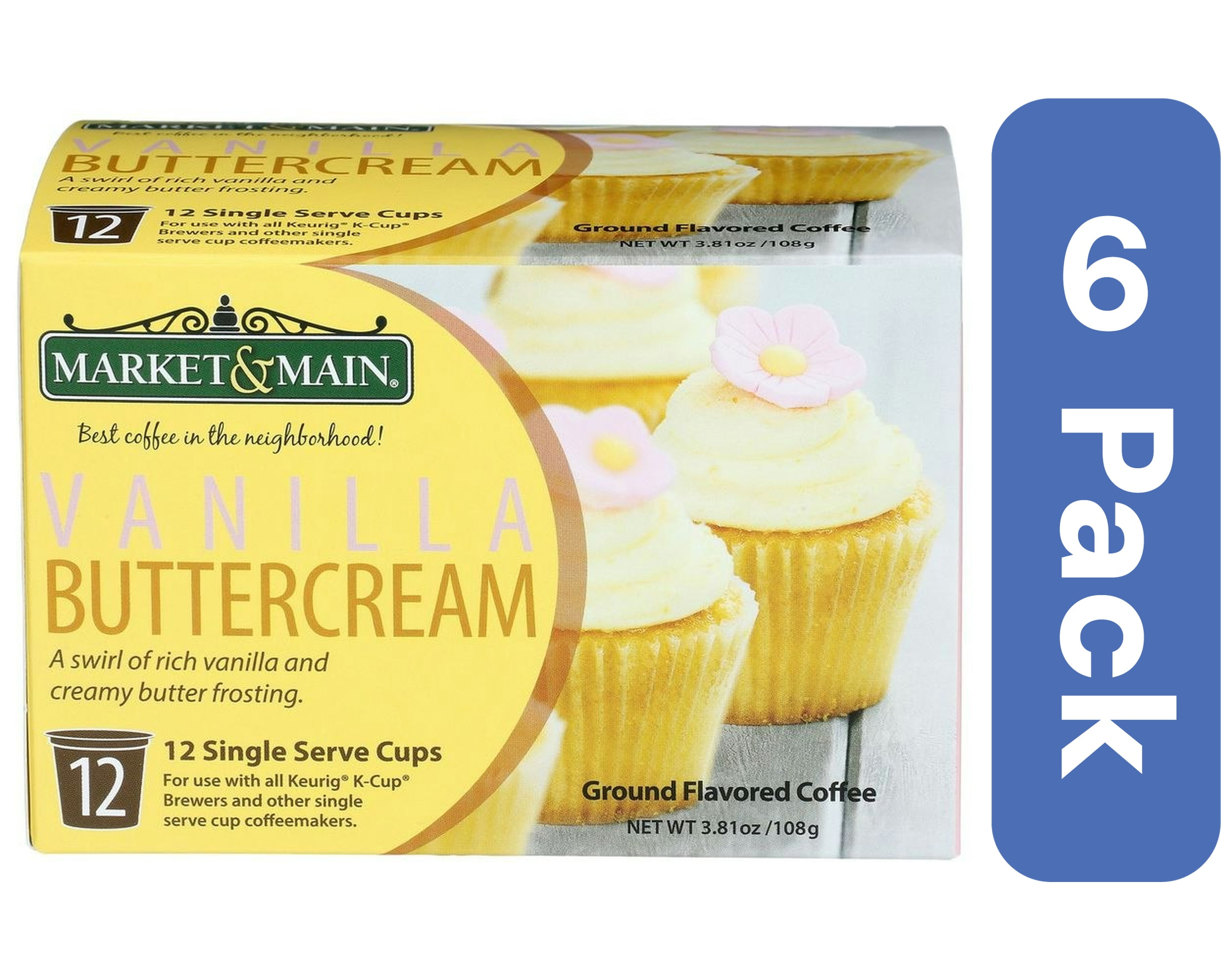 Market & Main Vanilla Buttercream Single Serve Coffee 12 Ct (Pack of 6 ...